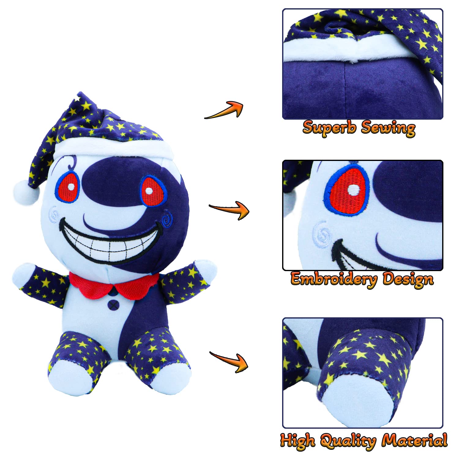 Buy Sundrop and Moondrop Plush FNAF Puppet Clown Figure Cartoon Plush ...