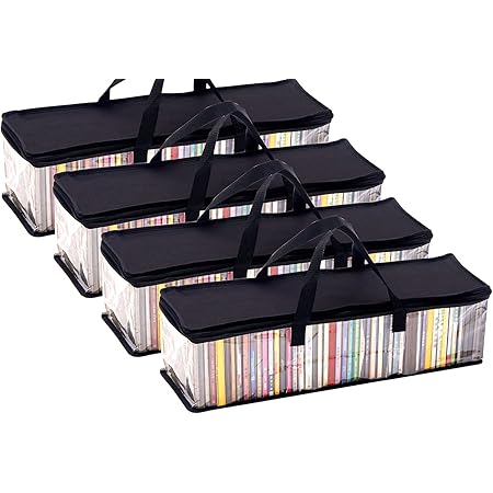 Amazon.com: Evelots 4 Pack VHS Storage Bag-Movie Organizer-Video Tape ...