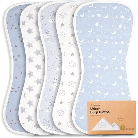 Amazon.com: Organic Burp Cloths with Burp Cloth Bag - Baby Bear Burping ...
