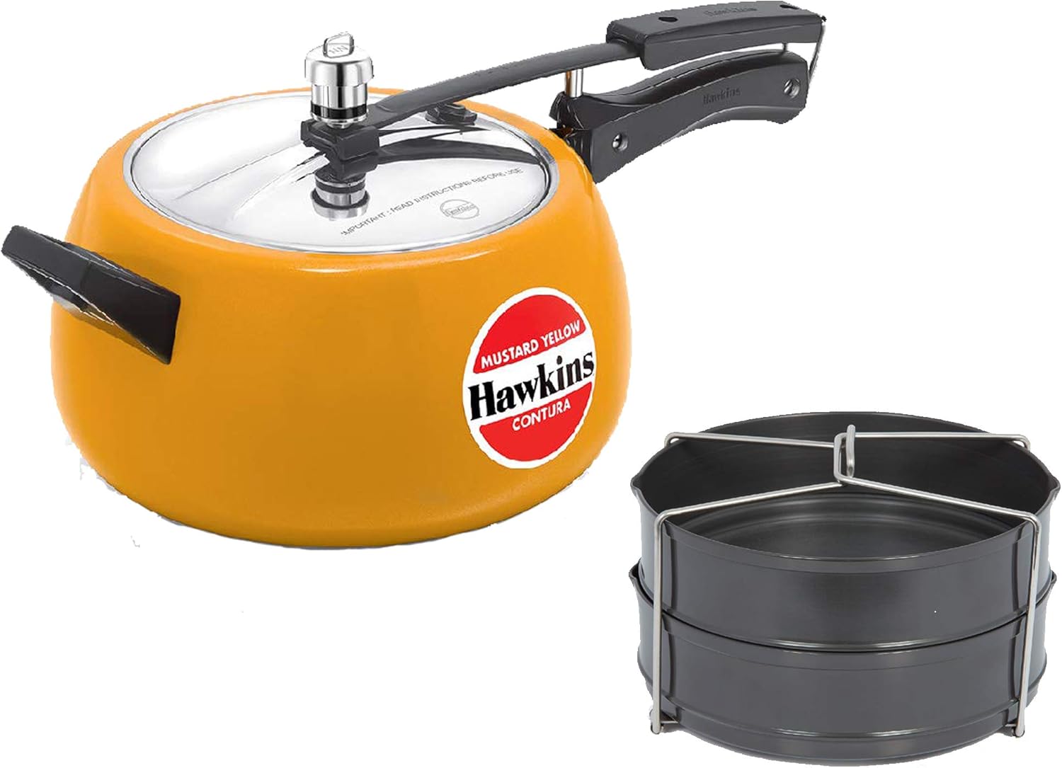 Amazon.com: Hawkins Contura Ceramic Coated 5 Ltr Mustard Yellow ...