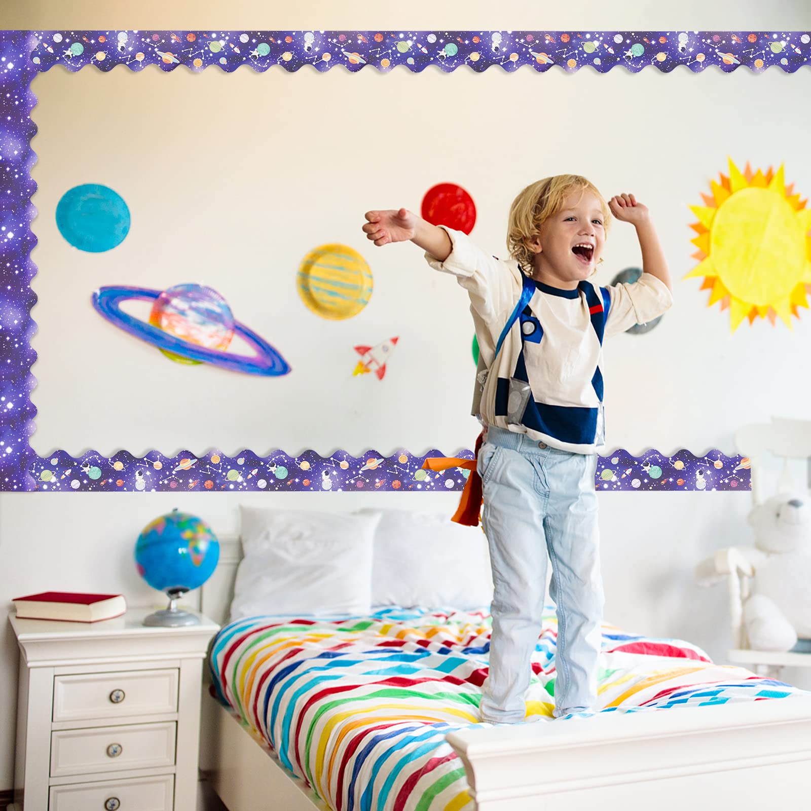 Snapklik.com : Outer Space Bulletin Board Borders Double-Sided Trim ...