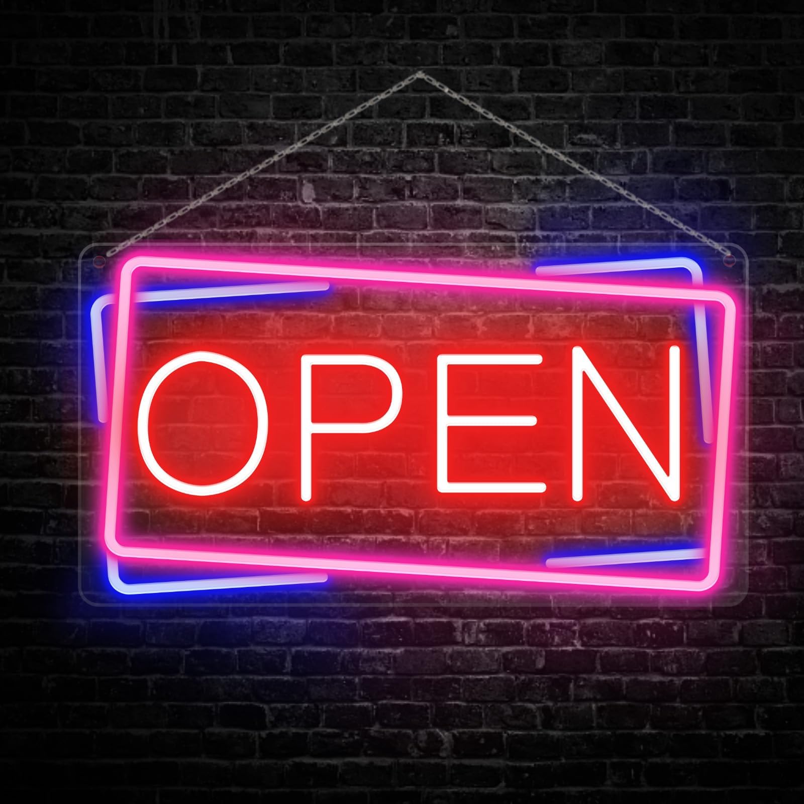 NOVVAOGO Led Open Signs for Business with Power Adapter. Bright Open ...