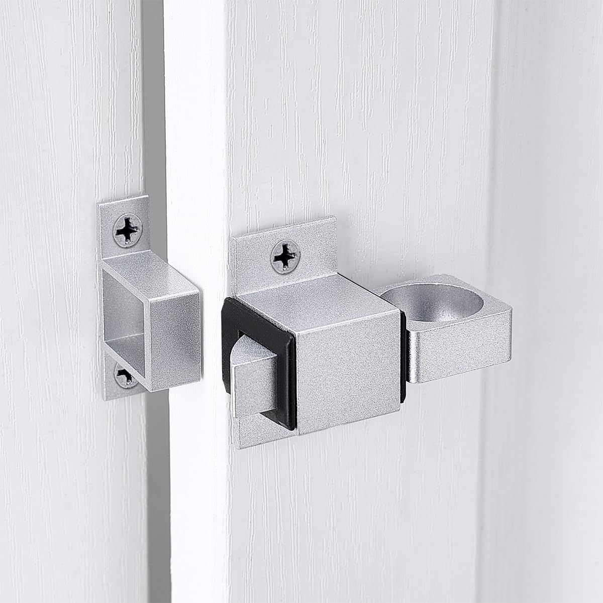 Snapklik.com : 2 Packs Self-Closing Gate Latches, Silver Spring Door ...