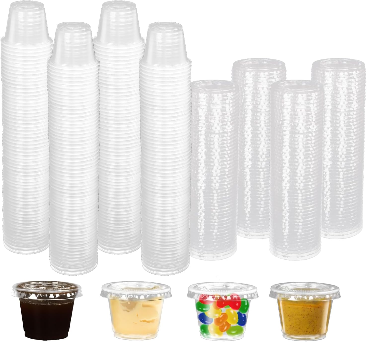 Amazon.com: Nsmykhg Disposable Portion Cups,600 Pack 1 Oz Portion Cups ...