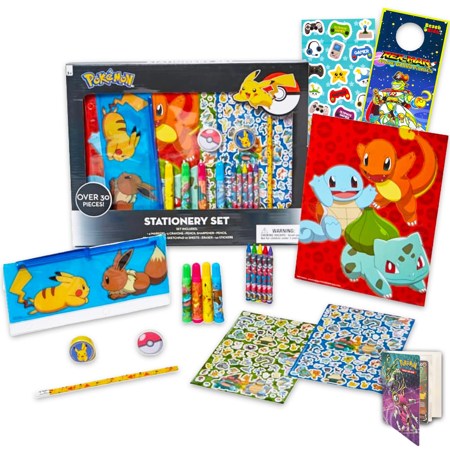 Amazon.com: Pokemon Art Set for Kids - Drawing Bundle with Coloring ...
