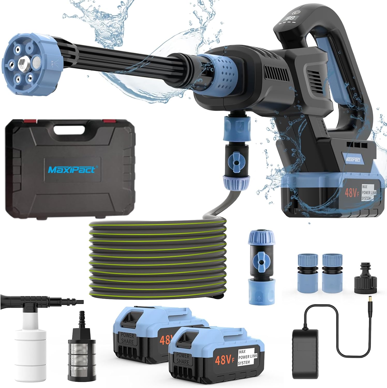 Amazon.com : MAXIPACT Brushless Cordless Pressure Washer, 1100-PSI ...