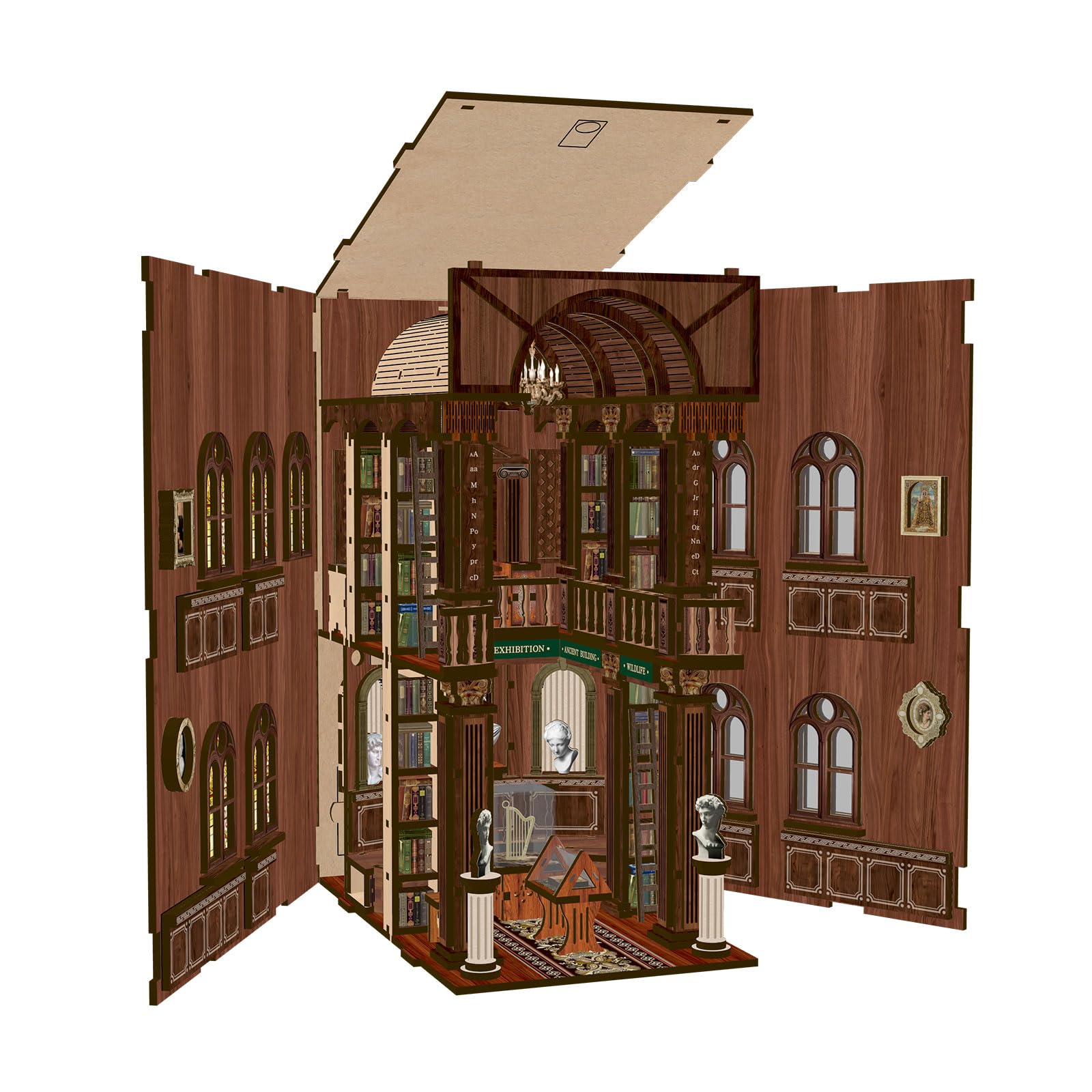 Cresymme Miniature House Dollhouse Book Nook Kit, Wooden Diy 3D Hobby ...