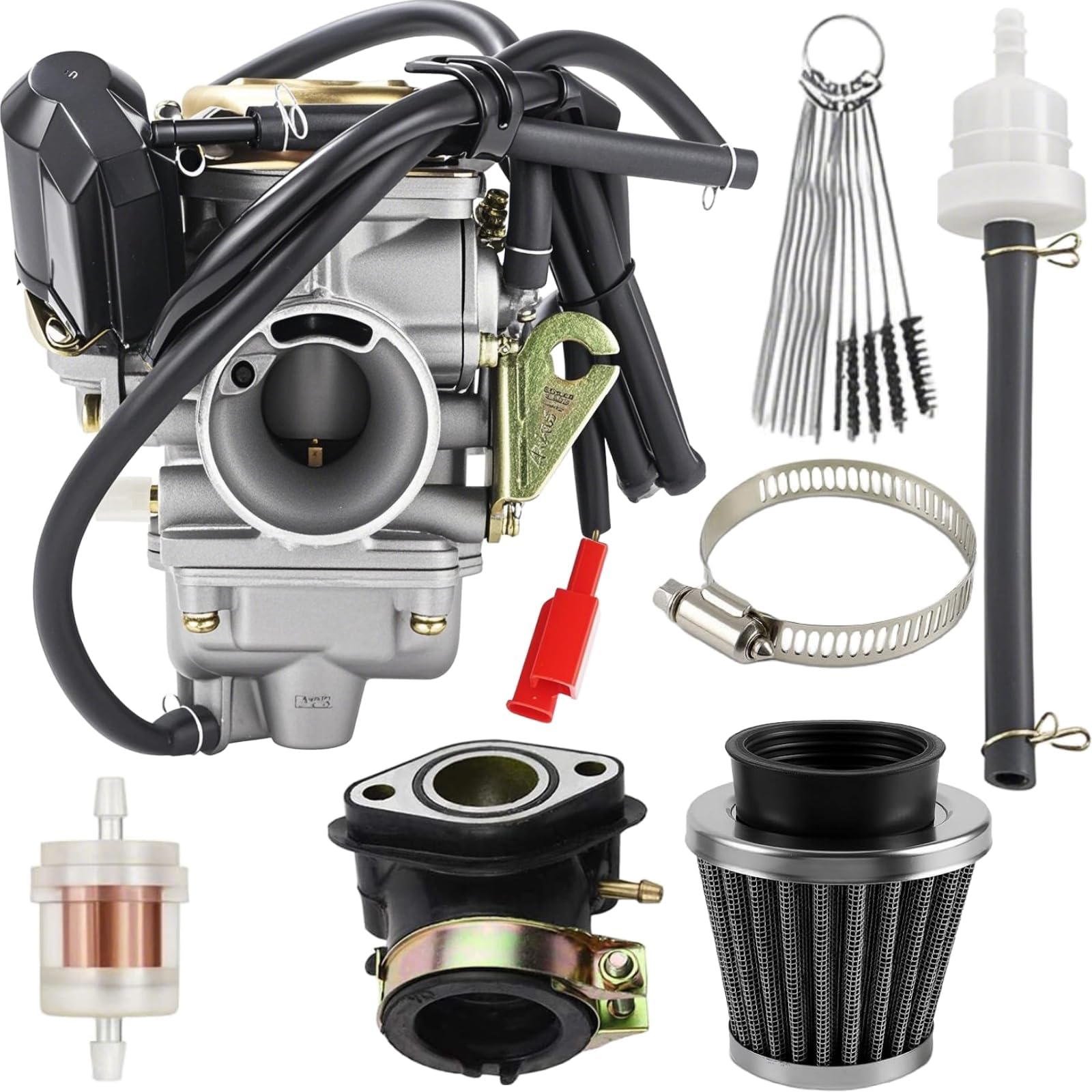 Amazon.com: GY6 Carburetor 150cc Fits for 4 Stroke 125cc 150cc 157QMJ ...