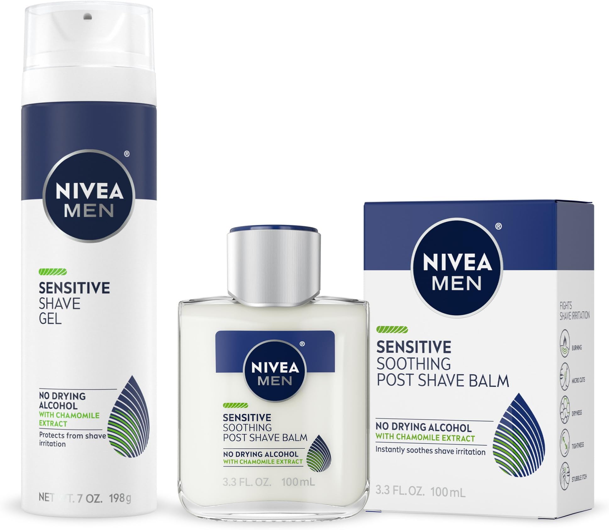 Amazon.com: NIVEA MEN Sensitive Shaving Set for Men, Sensitive Shave ...