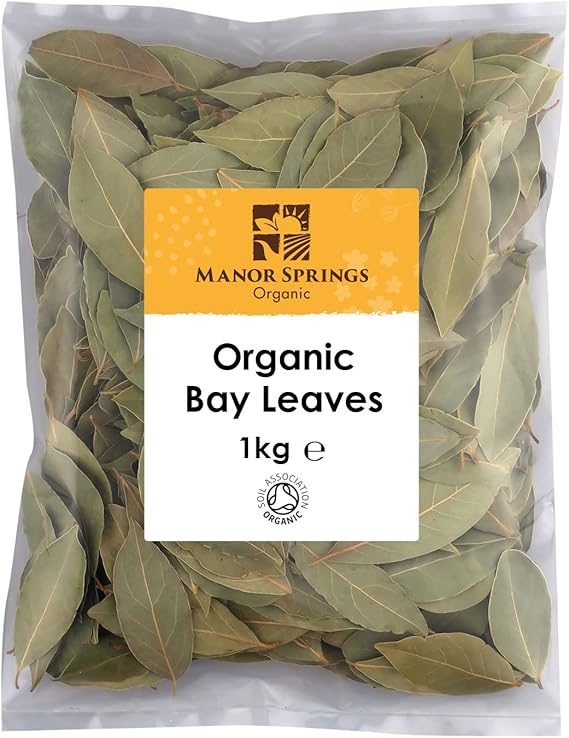 Organic Dried Bay Leaves 1kg by Manor Springs Organic : Amazon.co.uk ...