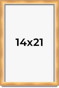 Amazon.com - 14x21 Shadow Box Gold Cross-Brushed Display Frame | 1.625 ...