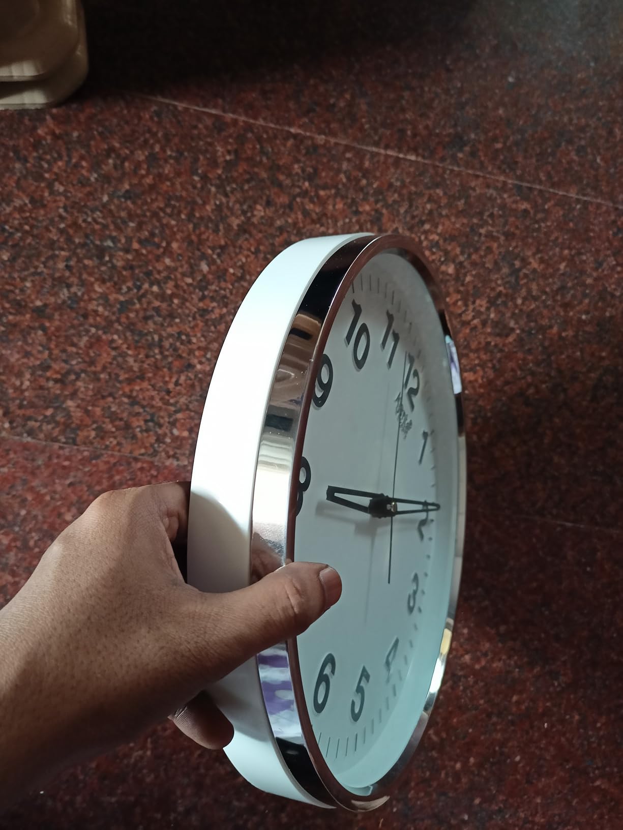 Buy Ajanta Plastic Abstract Office Sweep Second Clock (397 Ss, White)(1 ...