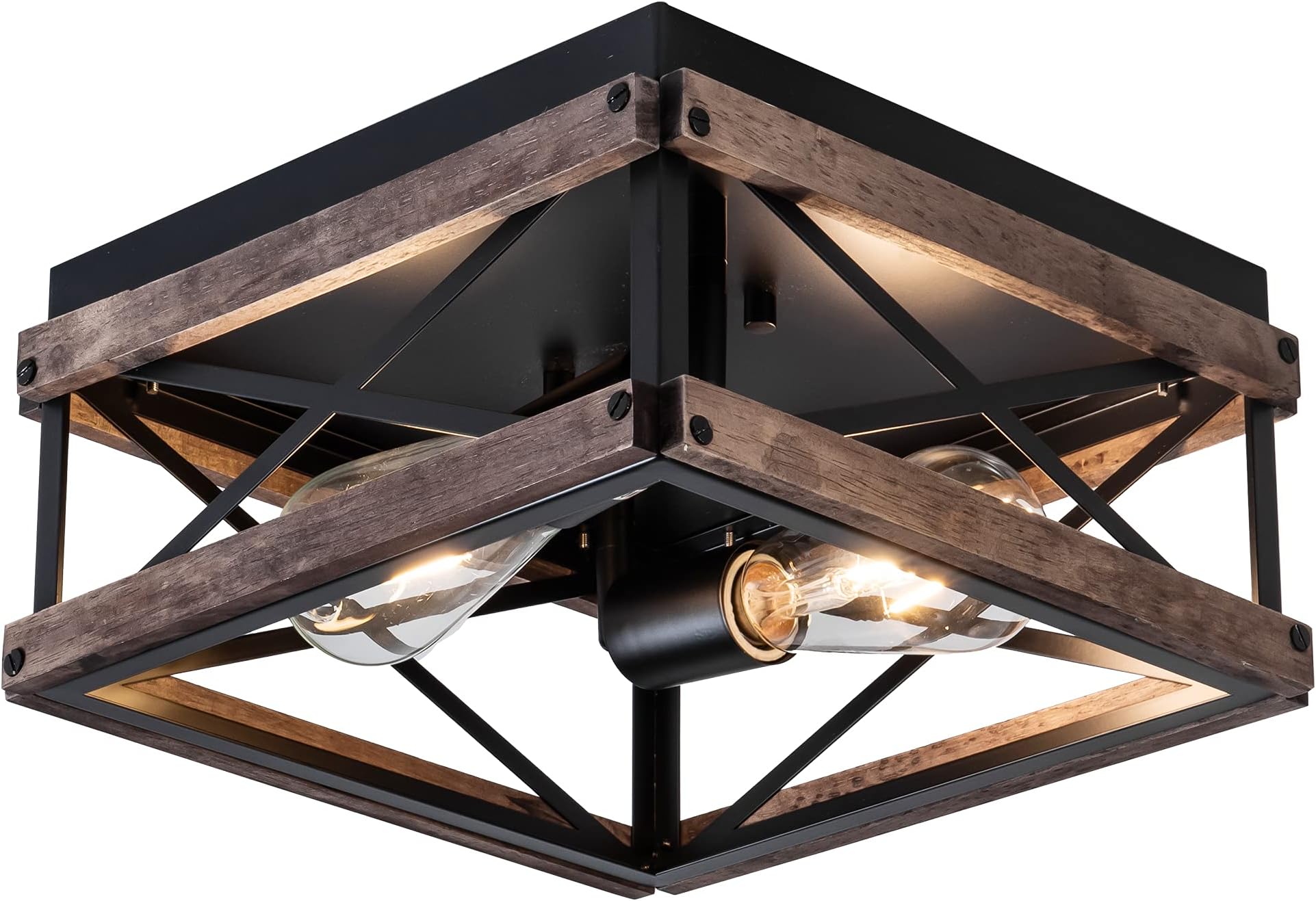 farmhouse flush Mount ceiling light rustic ceiling light fixture 2 ...