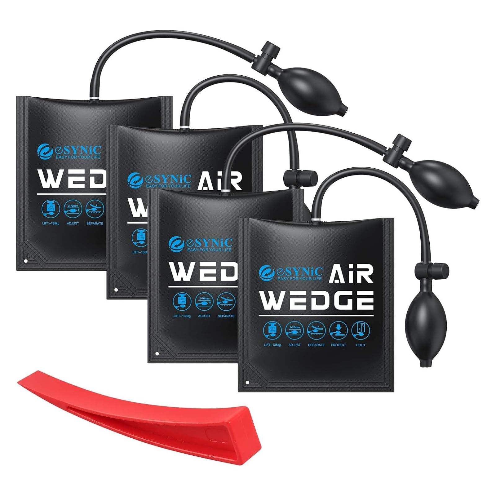 eSynic Air Wedge Pump Up Bag Professional 4pcs Air Wedge Pump Wedge Up ...