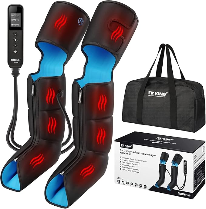 FIT KING Leg Massagers for Pain and Circulation Compression Boots with ...