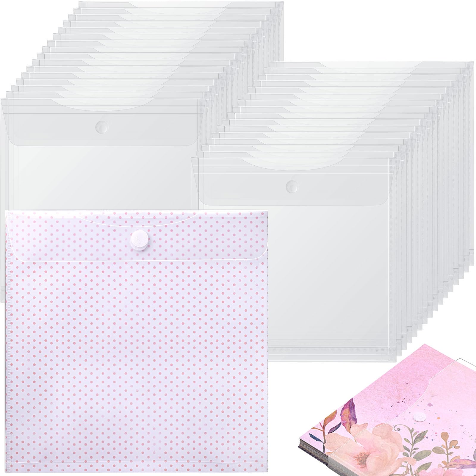 Snapklik.com : Henoyso 48 Pcs 12 X 12 Scrapbook Paper Storage Organizer ...