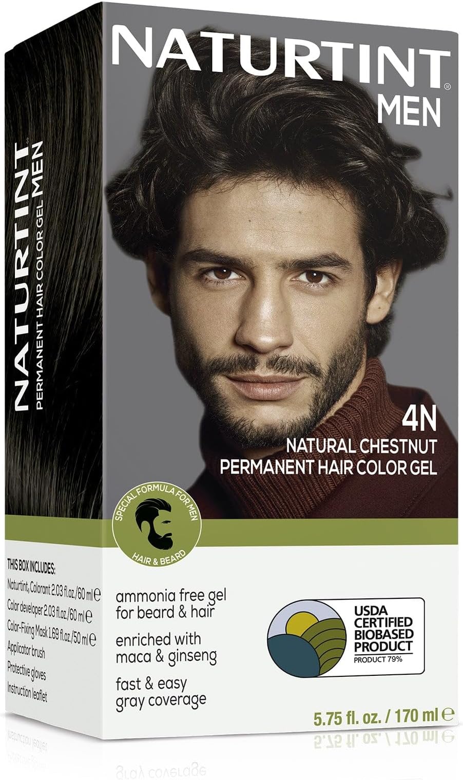 Amazon.com : Naturtint Mens Permanent Hair Color 4N Natural Chestnut ...