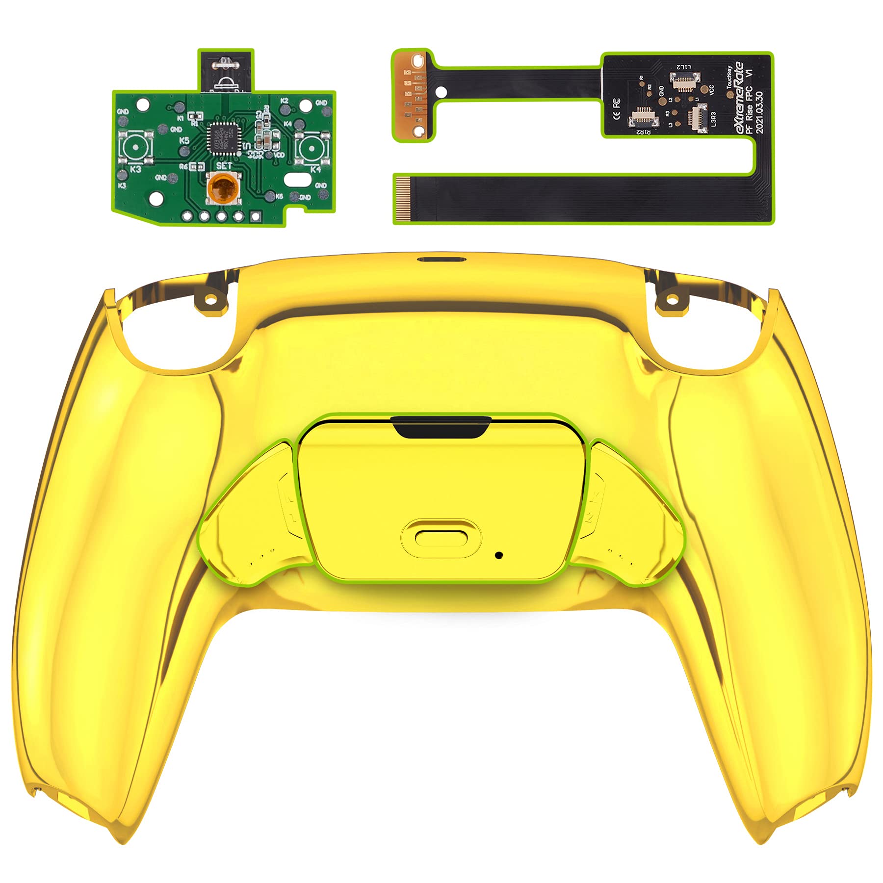 Buy EXtremeRate Chrome Gold Programable Rise Re Kit For PS5 Controller