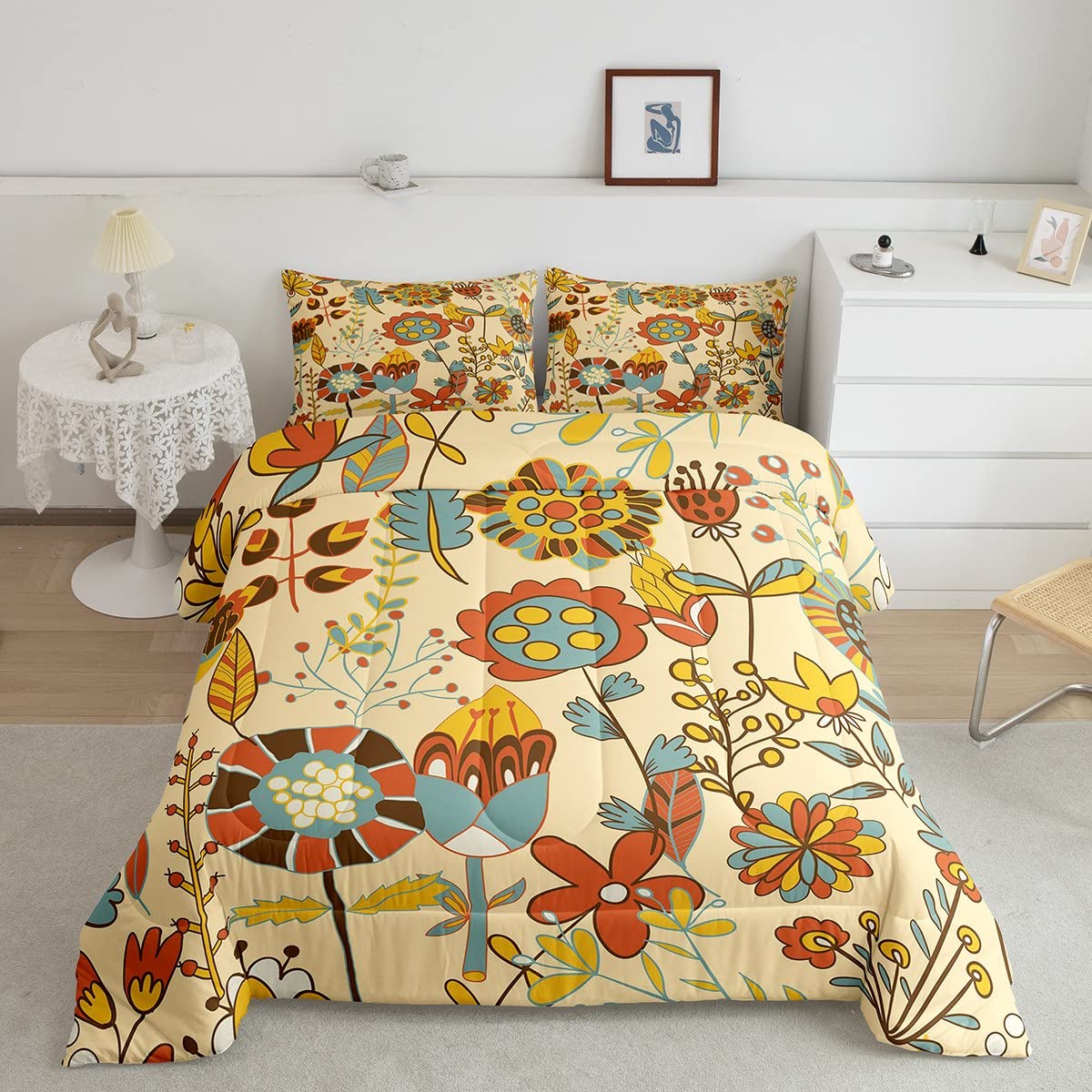 Amazon.com: Retro Groovy Comforter Groovy 70s Bedding 80s 90s Vintage ...