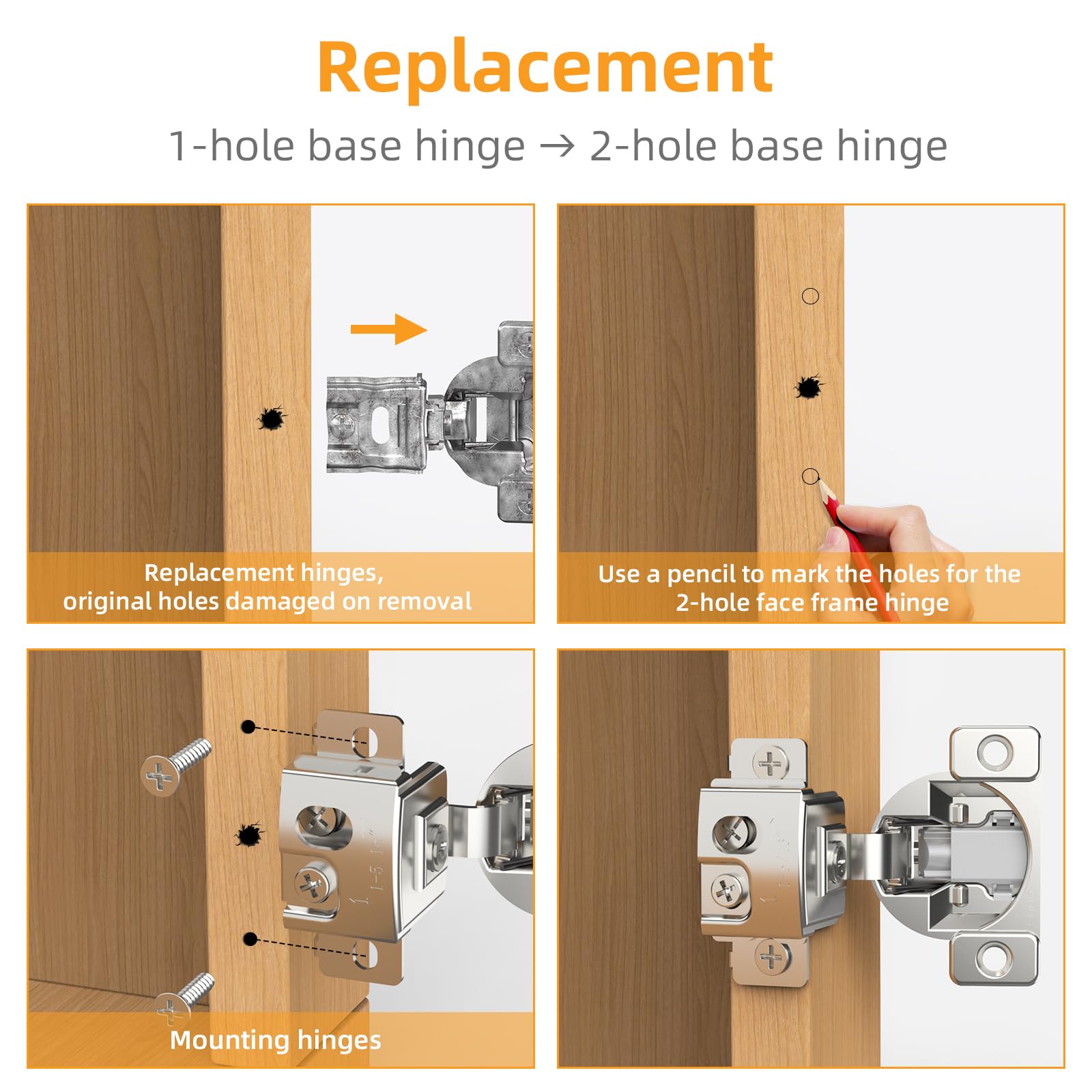 Snapklik.com : 50 Pack 1-5/16" Overlay 3D Soft Close Concealed Hinge ...