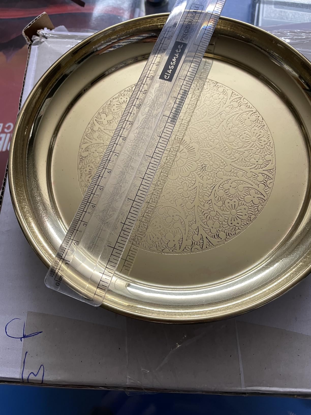 Buy Pooja Plate of Pure Brass in Design Online at Low Prices in India ...