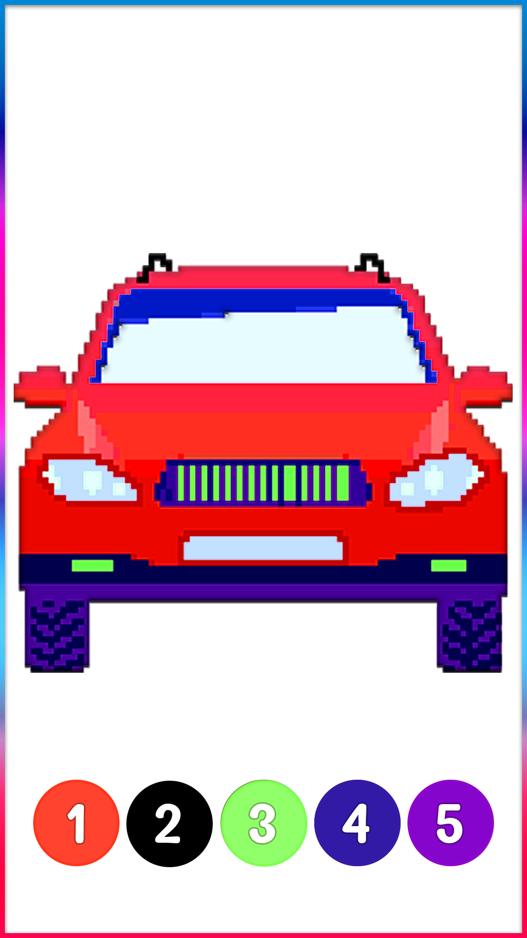 Cars Pixel Art Coloring Book for Kids : Color by Number - Coloring ...