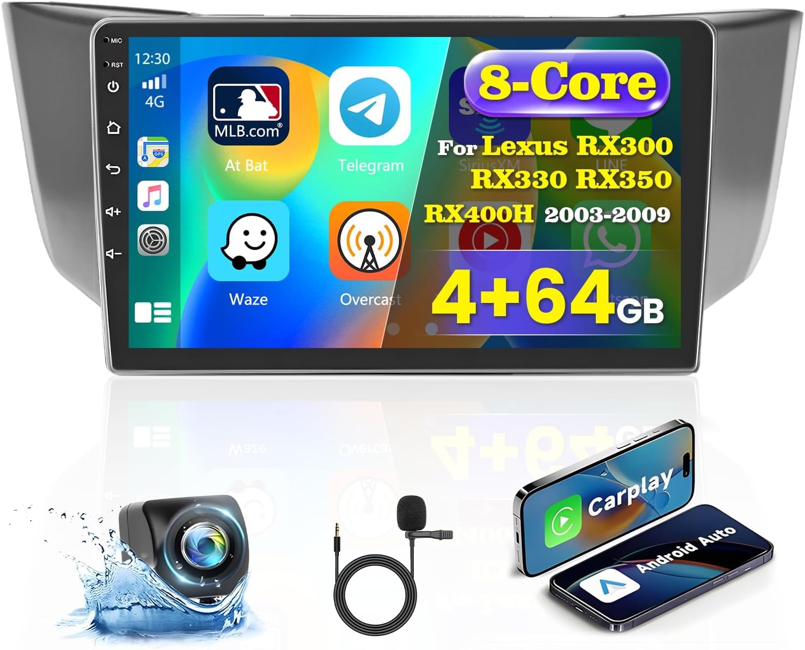 Amazon.com: [8 Core 4G+64G] Hikity Android 13 Stereo for Lexus RX300 ...