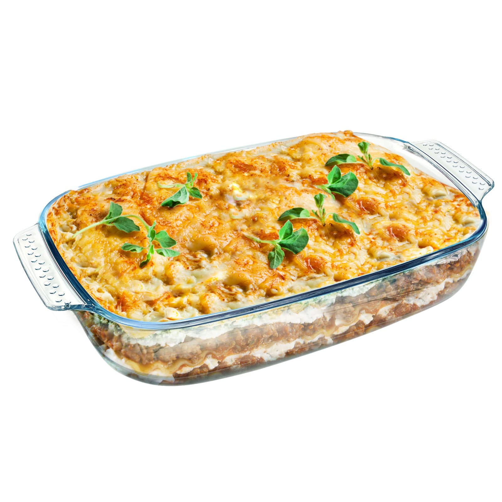 Snapklik.com : Clear Glass Baking Dish For Oven, Oblong Casserole Dish ...
