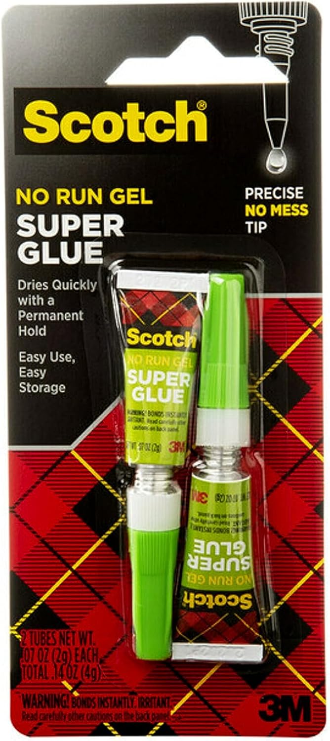 Scotch Super Glue Gel 0.7 oz (2gr.) per Tube | Clear color | Strong ...