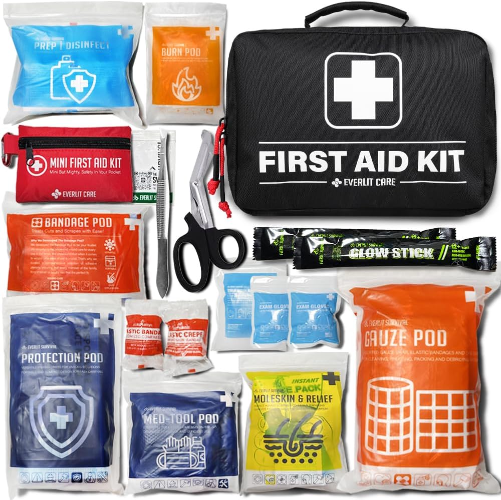 Amazon.com: Everlit Care Home Medic Kit | 380 pcs First Aid Supplies ...