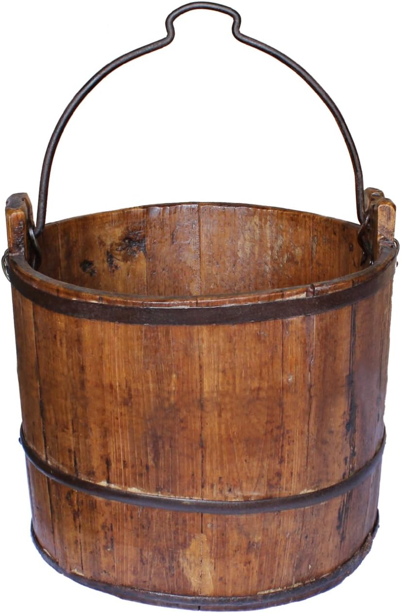 Amazon.com: Antique Revival Classic Wooden Water Bucket (Sizes may vary ...