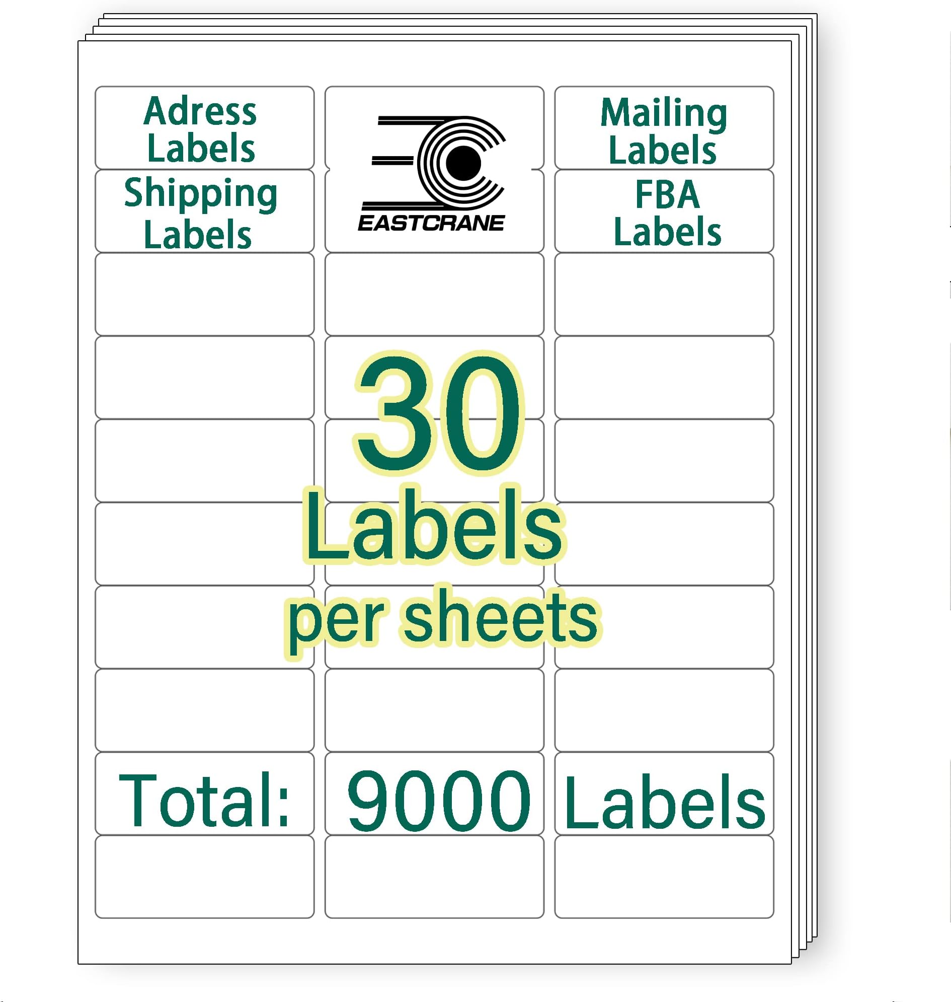 Amazon.com : 30,000 Laser/Ink Jet Address Labels. 2.625" X 1" Labels ...