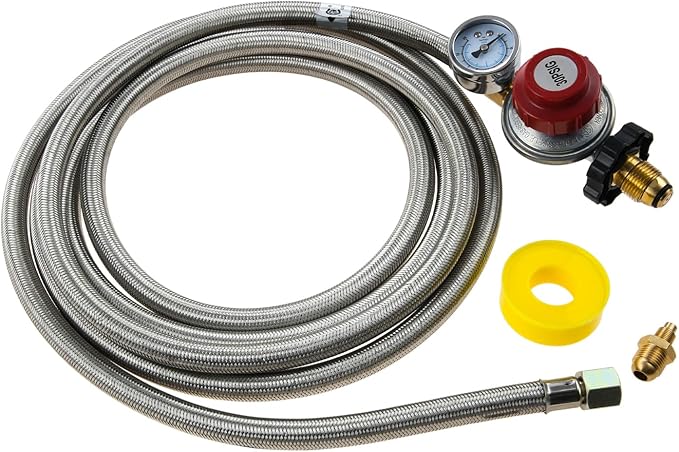 Amazon.com: 12Ft 0-30PSI High Pressure Adjustable Propane Regulator ...