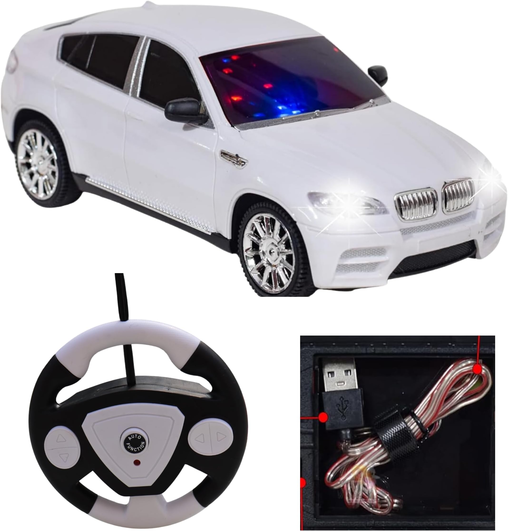 VRION® Remote car with 1 Key Auto Demo with Steering Wheel Remote ...