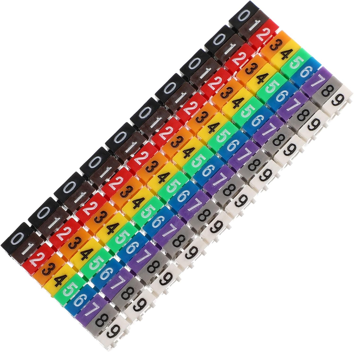 Amazon.com : 200 Pcs Number Tube Cord Marking Electrical Wire Markers ...