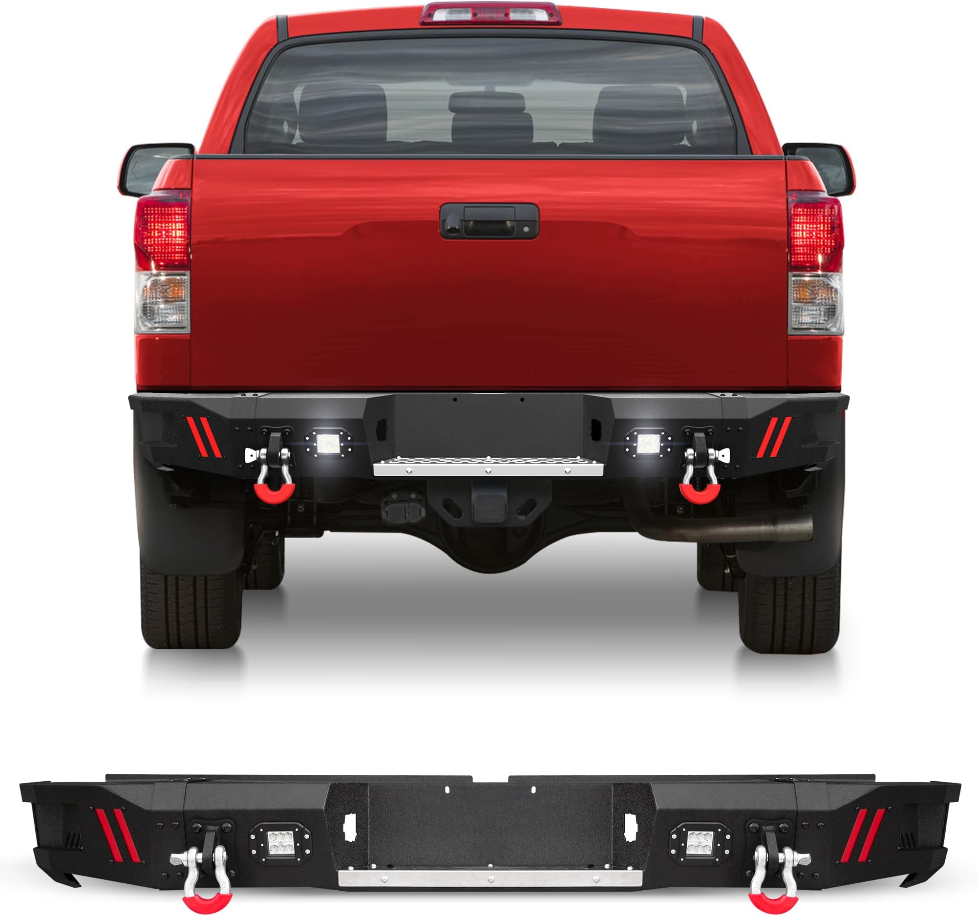 Amazon.com: Longsun Tundra Rear Bumper 2007-2013, Textured Black Pickup ...