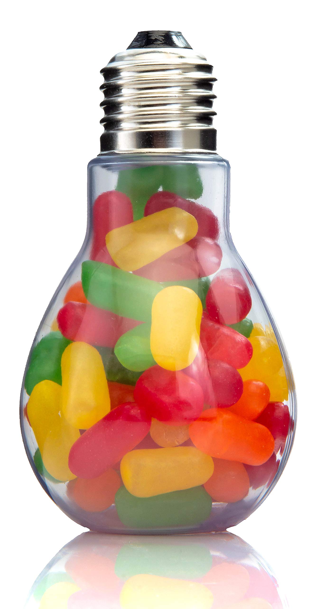 Fillable Light Bulb Containers, 24 Pack – Clear Plastic Candy Jars ...