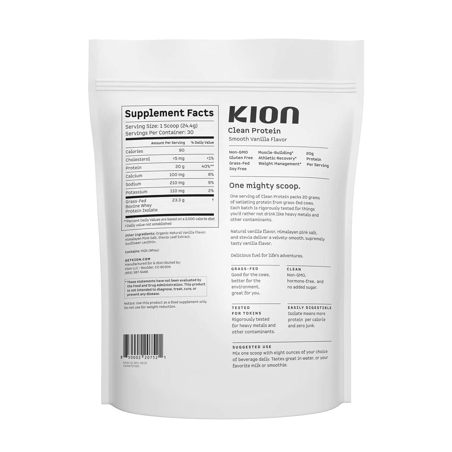 Kion Clean Protein | Whey Isolate Premium Proveniente de Pastagem ...