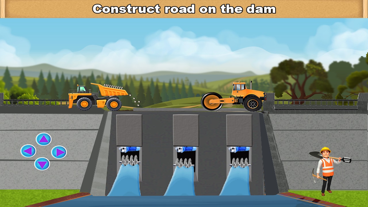 Building Water Dam Construction Vehicles Truck Driving Boys Girls Kids ...