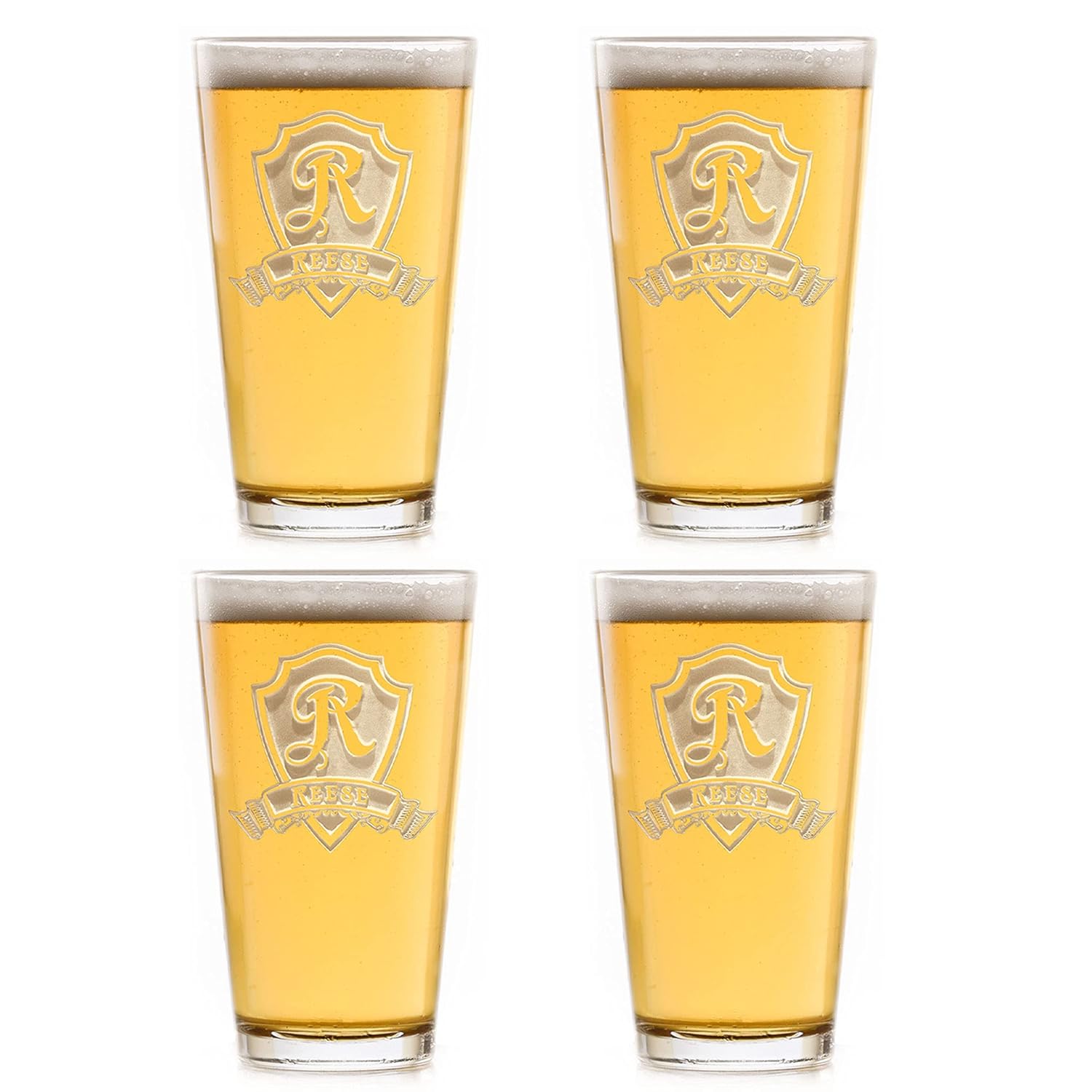 Amazon.com: Personalized Shield And Banner Pub Set - Set Of 4 : Home ...