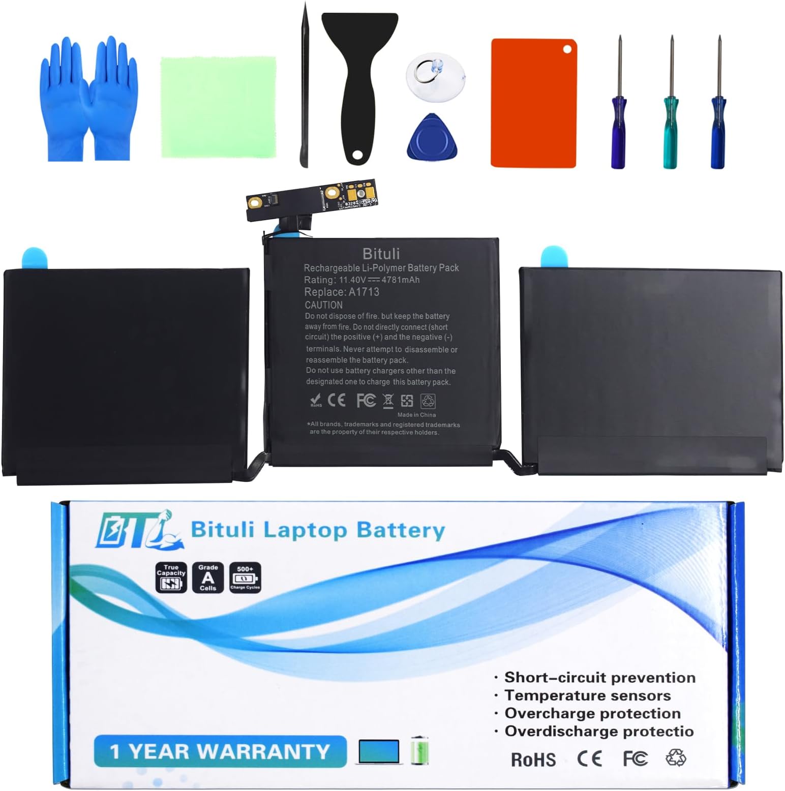 Amazon.com: A1708 Battery Replacement for MacBook Pro 13 inch A1708 ...