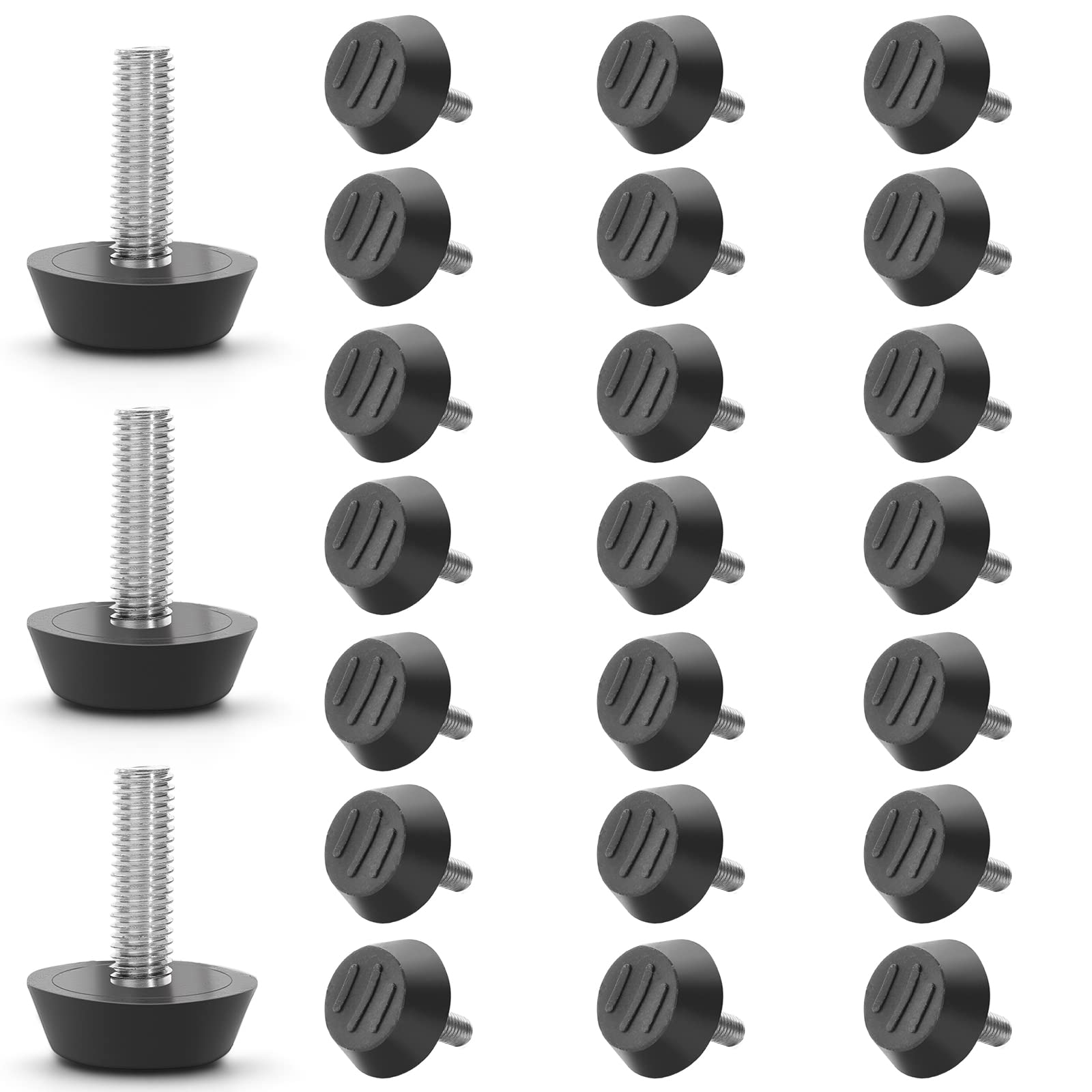Amazon.com: Rierdge Leveling Foot Adjuster M6 x 15mm Screw in Threaded ...