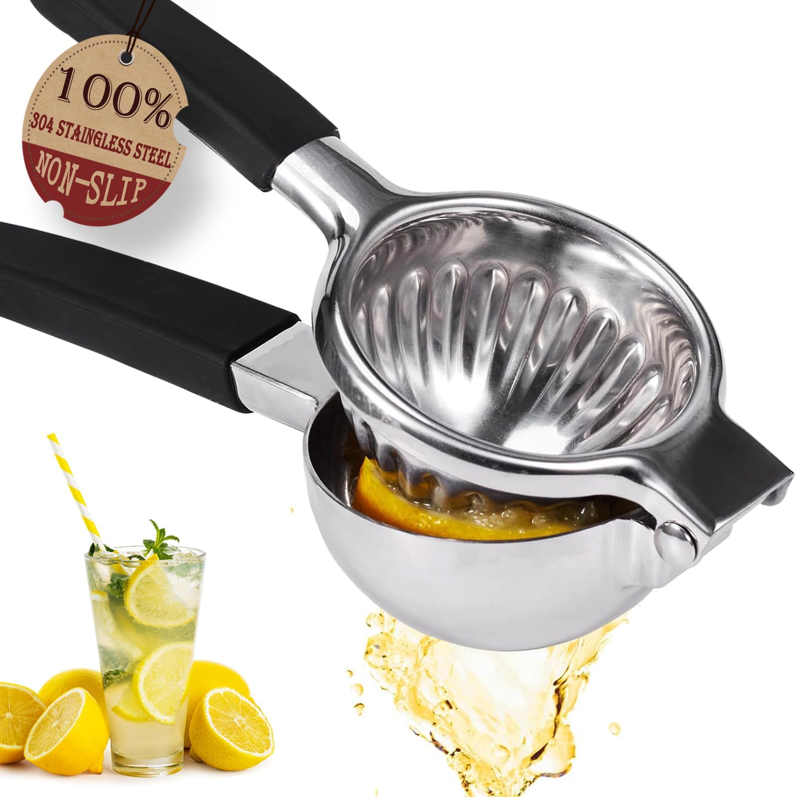 Amazon.com: Zulay Extra Large Lemon Squeezer Stainless Steel - Easy ...