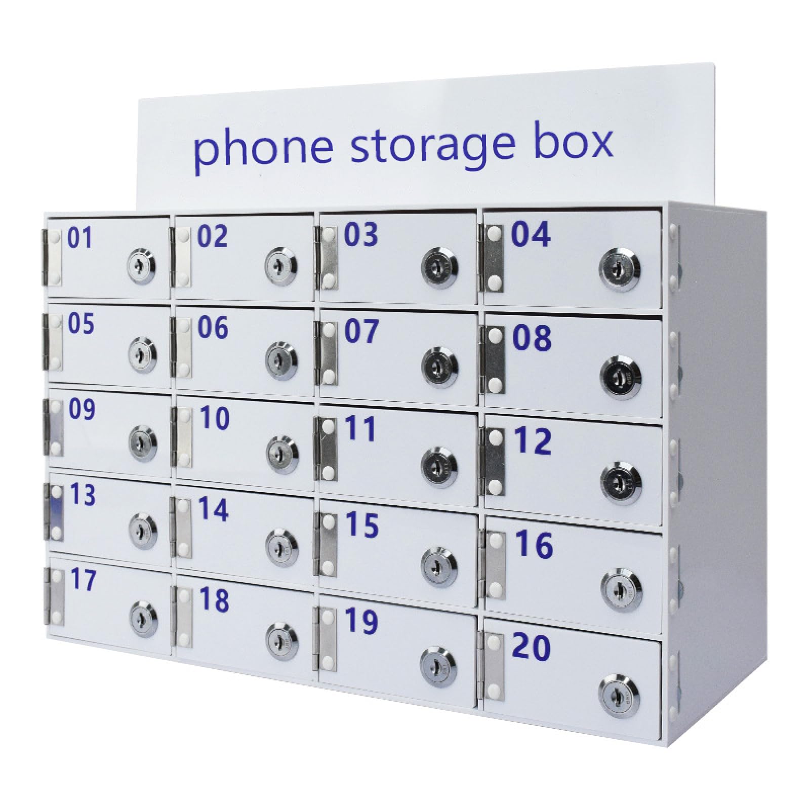 QTQHOME Mobile Phone Storage Locker Clear Phone Lock Box With Key ...