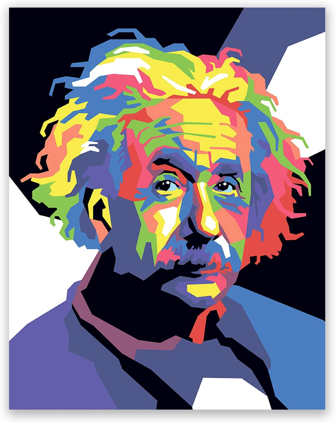 Amazon.com: Albert Einstein Poster – Educational Colorful Art Print ...