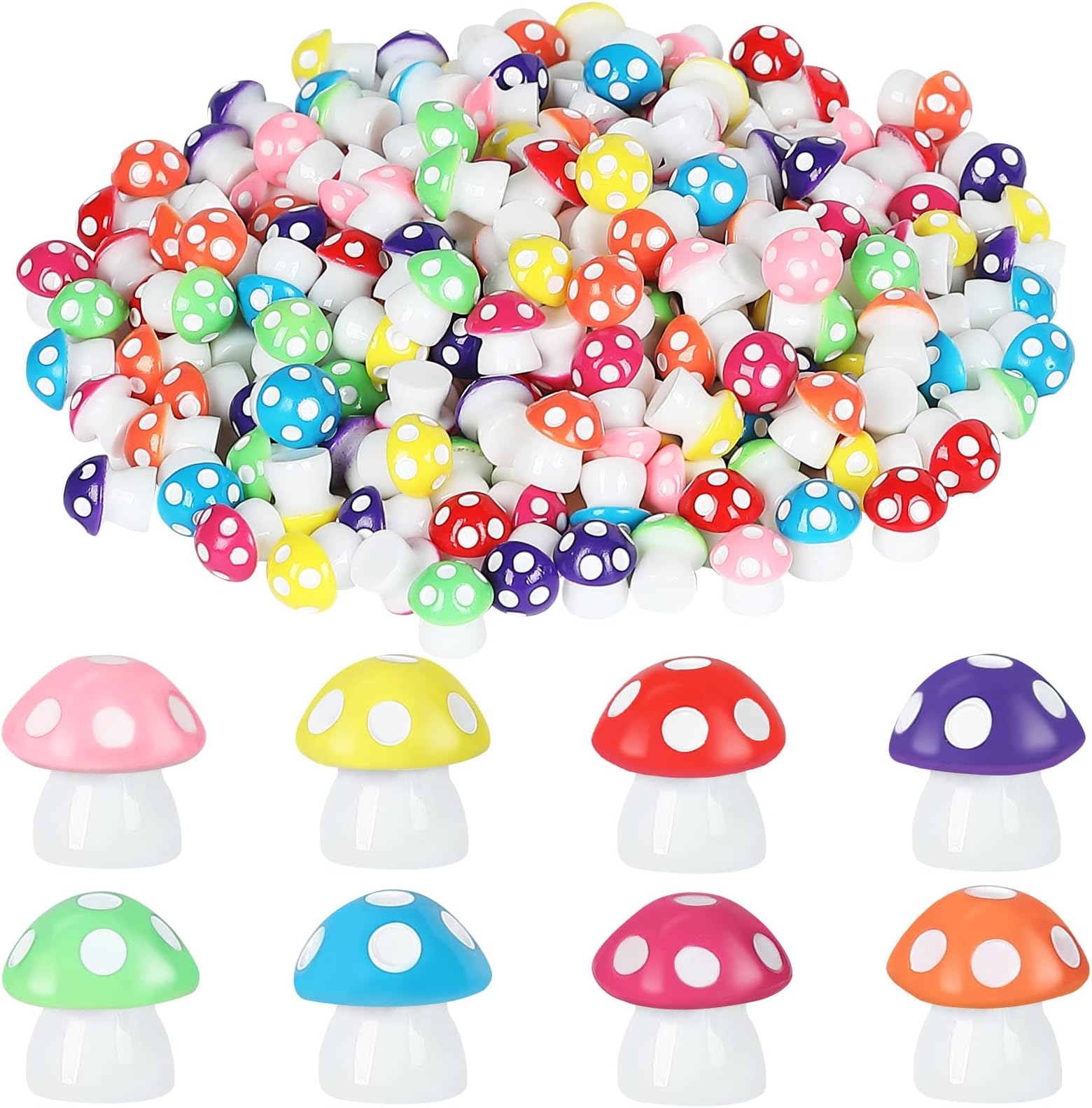 Amazon.com: X Hot Popcorn Mini Resin Mushrooms Glow in The Dark Tiny ...