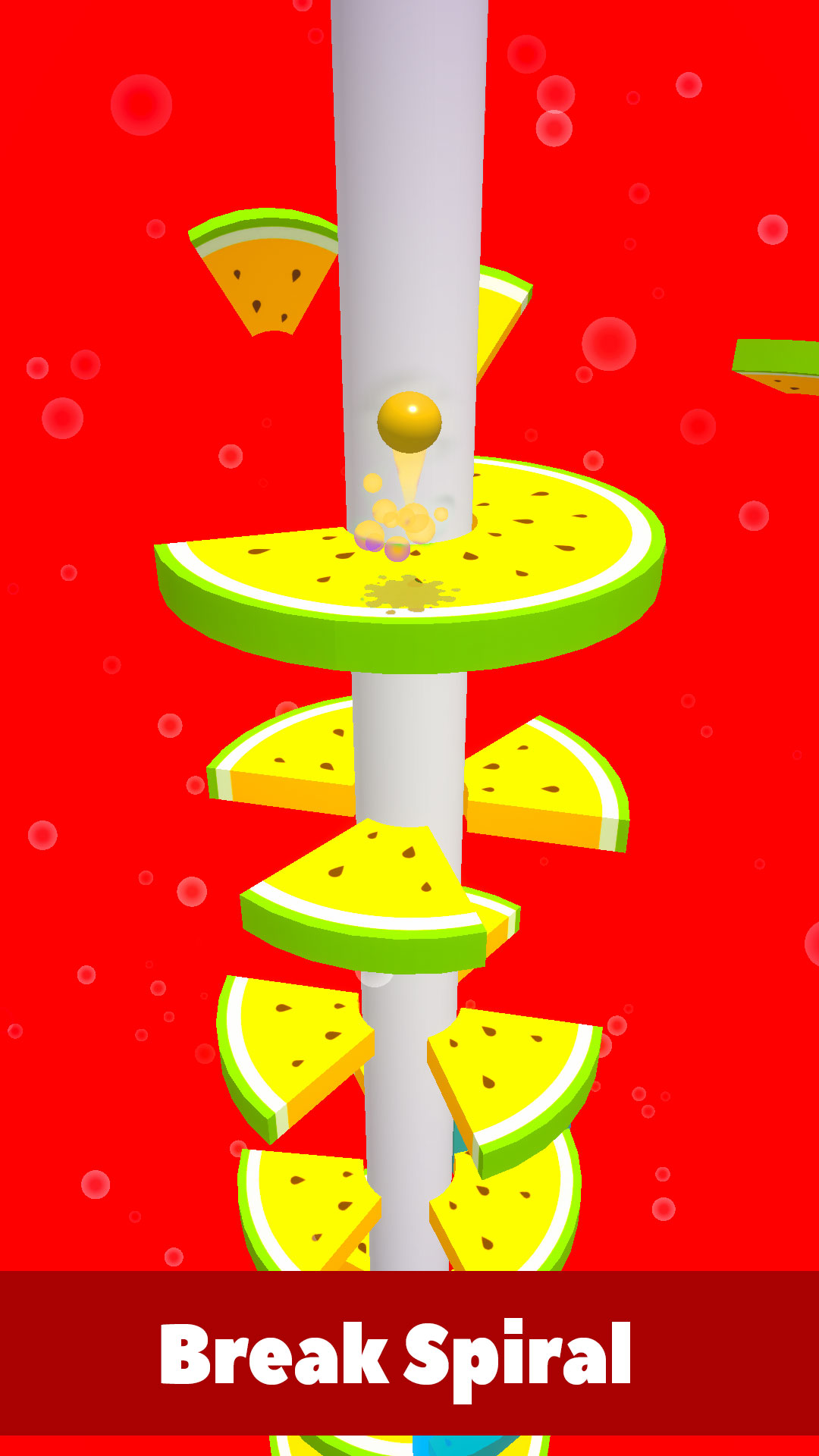 Helix Fruit Tower Smash Sprial Ball Maze - Fruit Tile Crush Helix Jump Adventure Helix Fruit ...