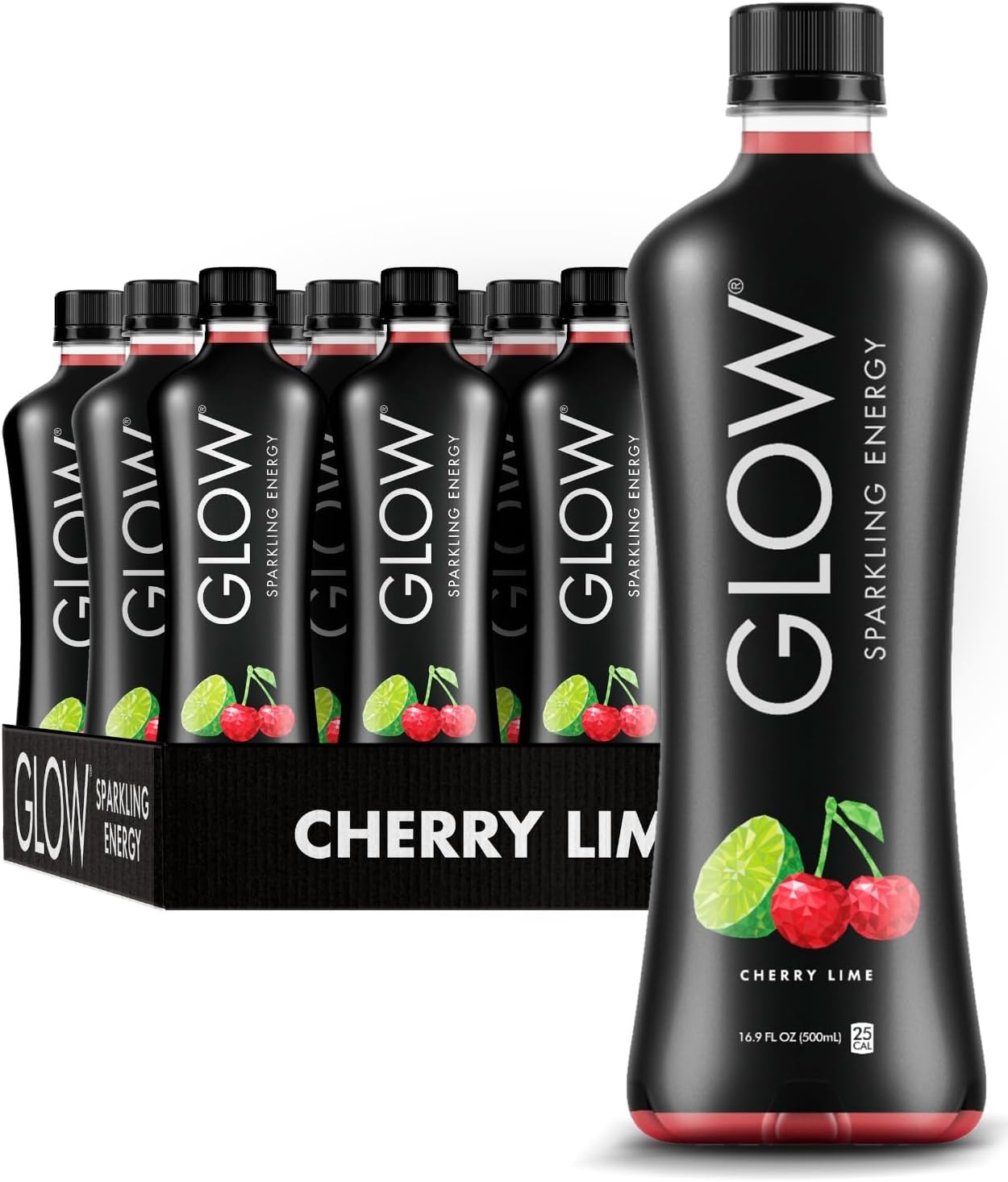 Amazon.com : GLOW Beverages Sparkling Energy Drink - Low Calorie ...