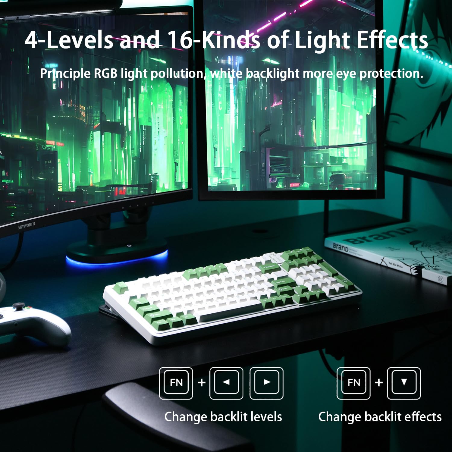 Snapklik.com : AUSDOM 98Pro Wireless Mechanical Keyboard, Tri-Mode BT/2 ...
