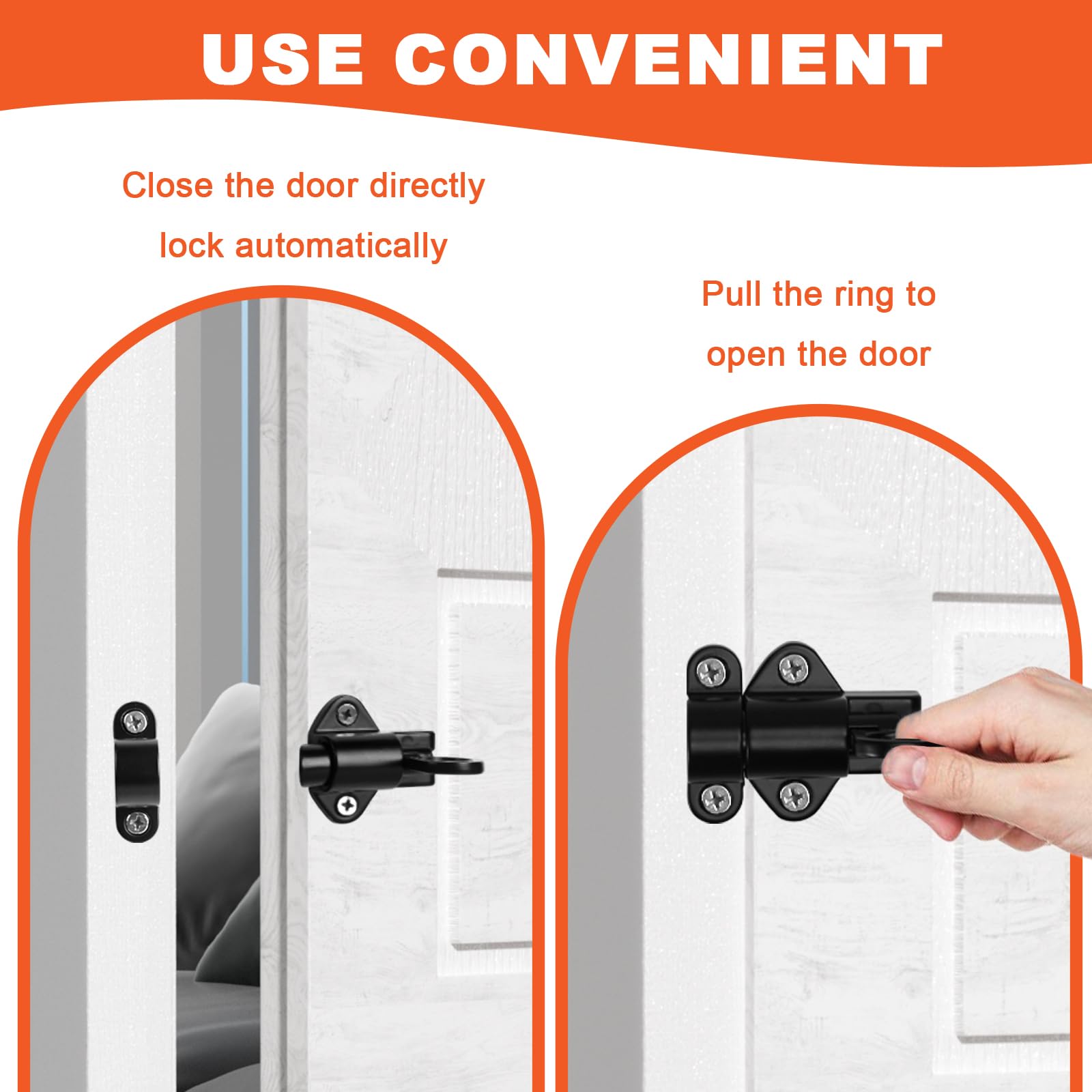 Snapklik.com : KOVOSCH 4 Pack Self-Closing Latches, Aluminum Spring ...